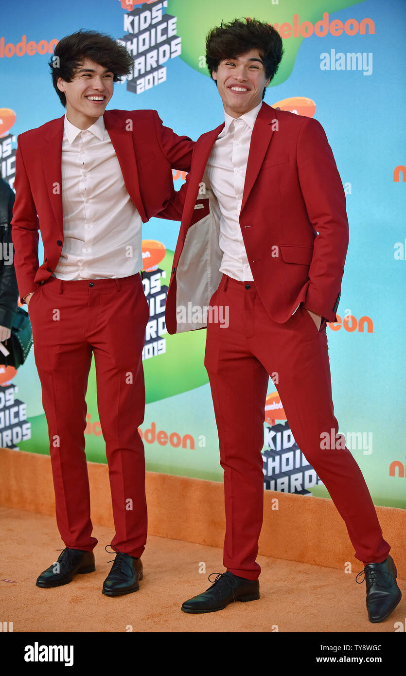 Alan and Alex Stokes attend Nickelodeon's Kids' Choice Awards 2019 at ...