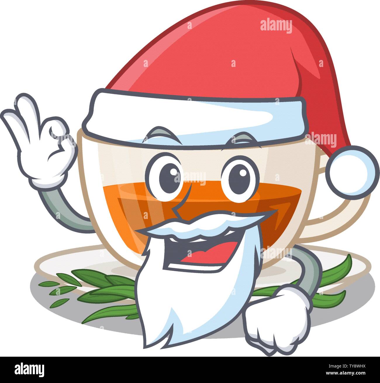 Christmas tea on wooden Stock Vector Images - Alamy