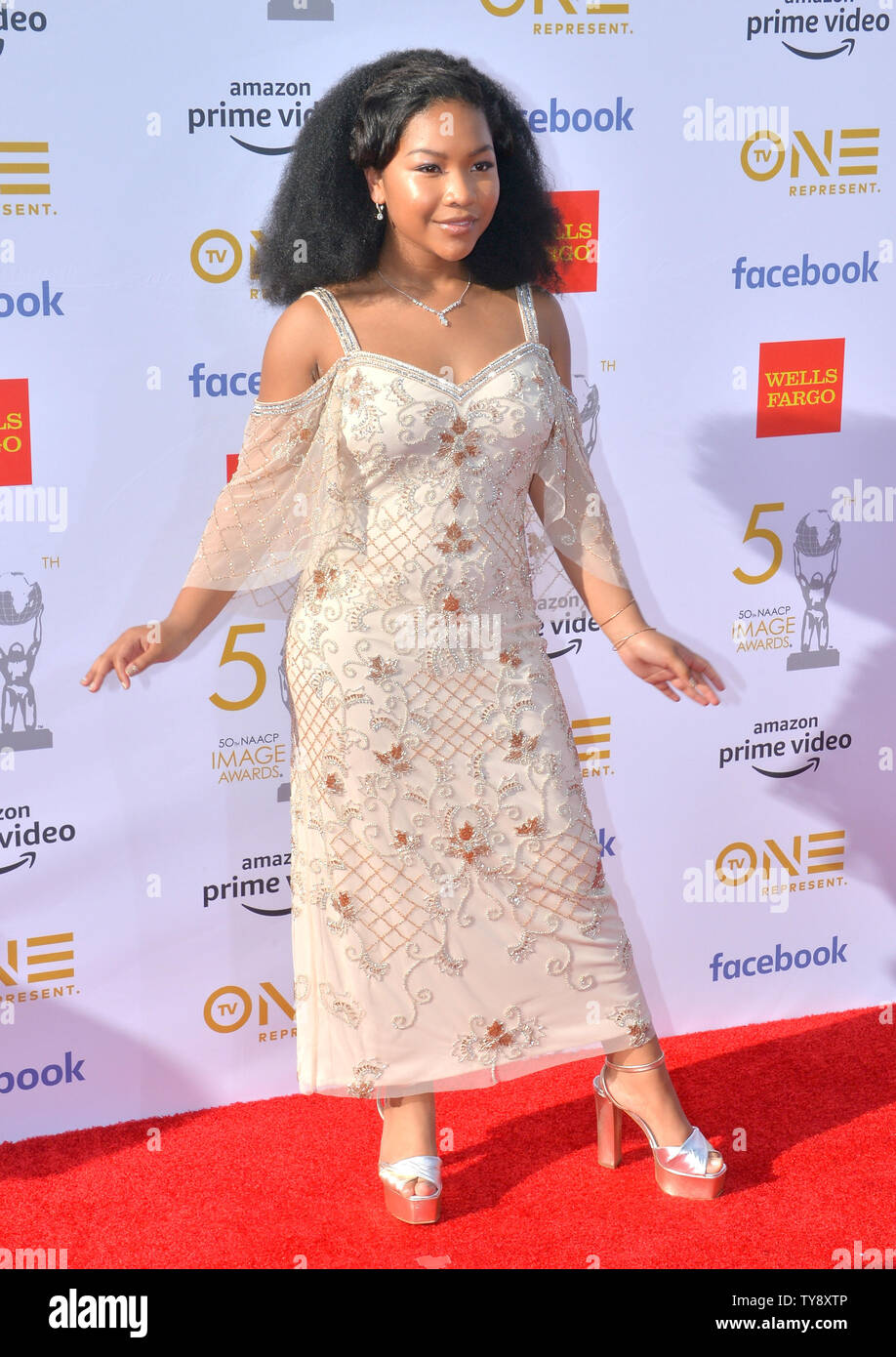 Laya DeLeon Hayes arrives for the 50th annual NAACP Image Awards at the ...