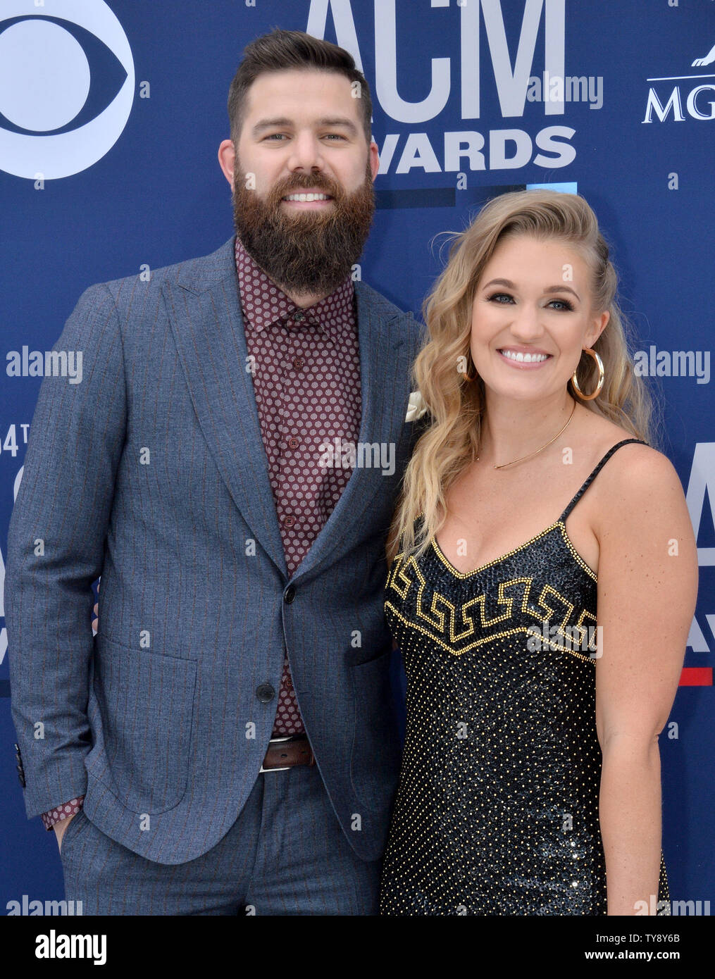 Jordan Davis (L) and Kristen O'Connor attend the 54th annual Academy of ...