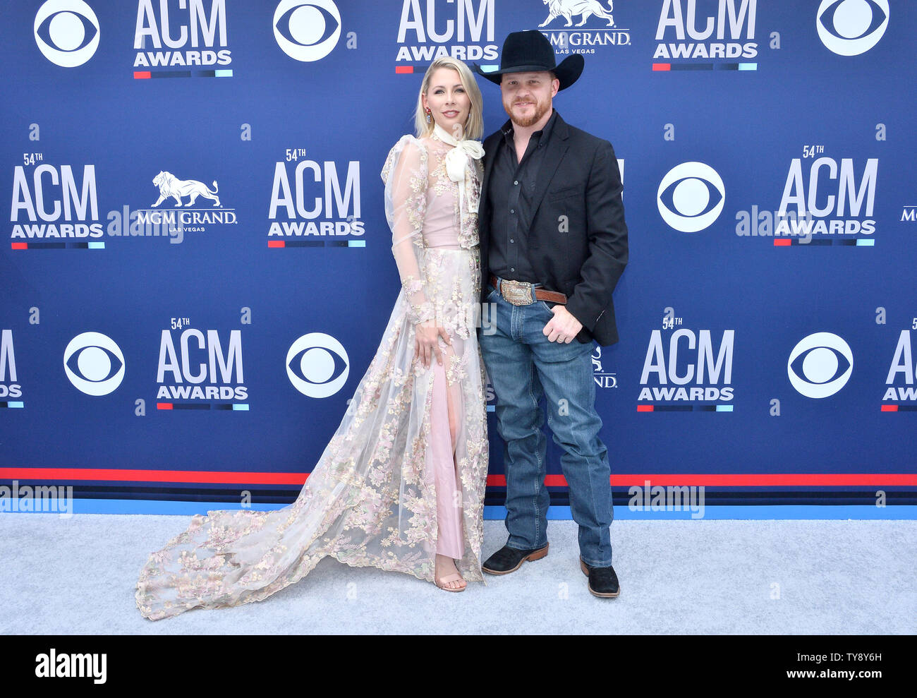 (L-R) Brandi Johnson and Cody Johnson attend the 54th annual Academy of ...