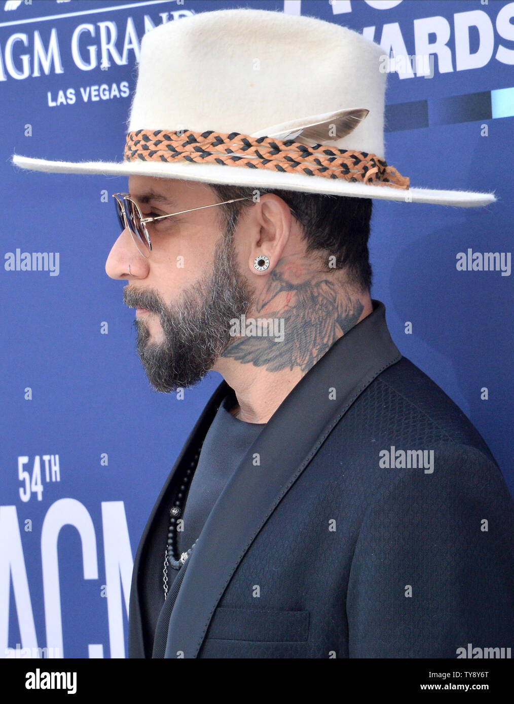 AJ McLean attends the 54th annual Academy of Country Music Awards held ...
