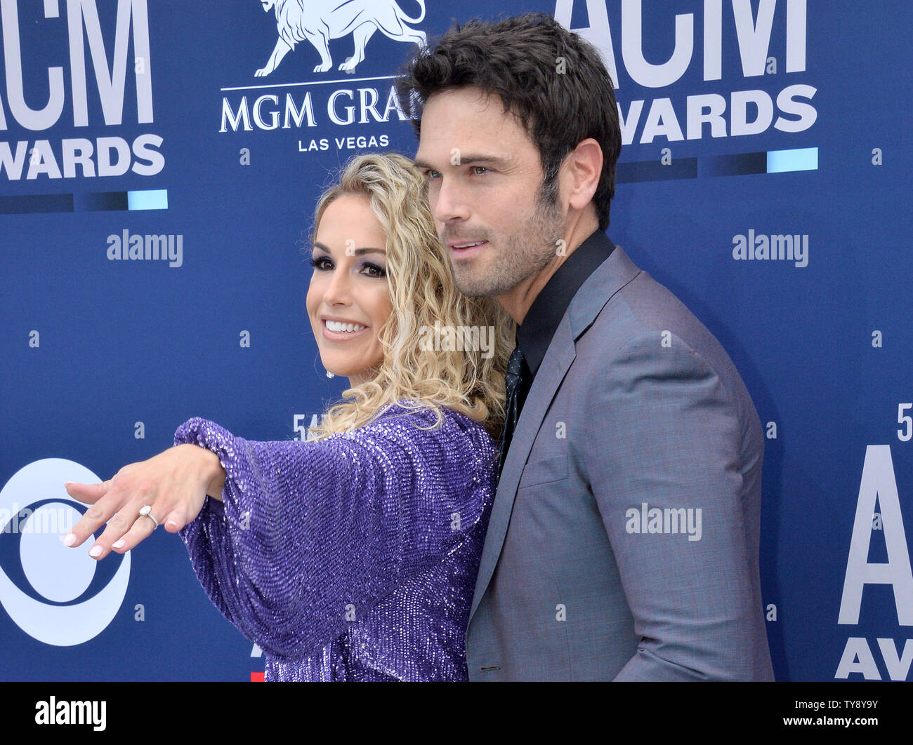 Kasi Williams and Chuck Wicks attend the 54th annual Academy of Country ...