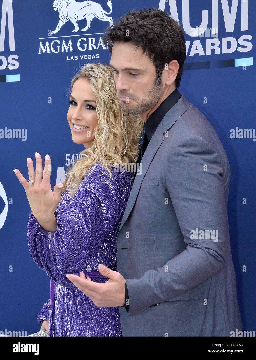 Kasi Williams and Chuck Wicks attend the 54th annual Academy of Country ...