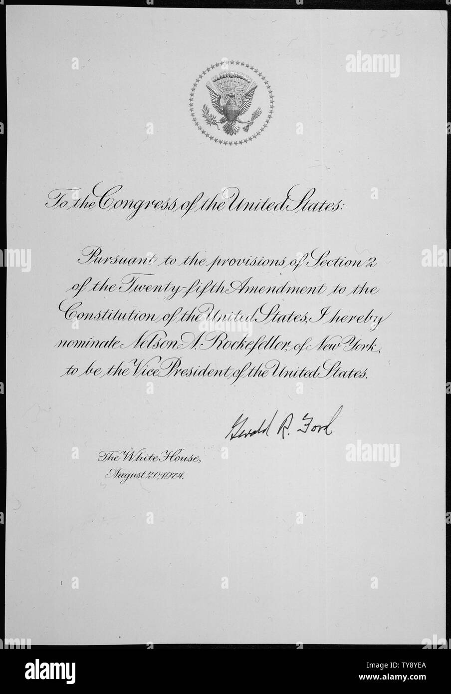 1974 ford and rockefeller hi-res stock photography and images - Alamy