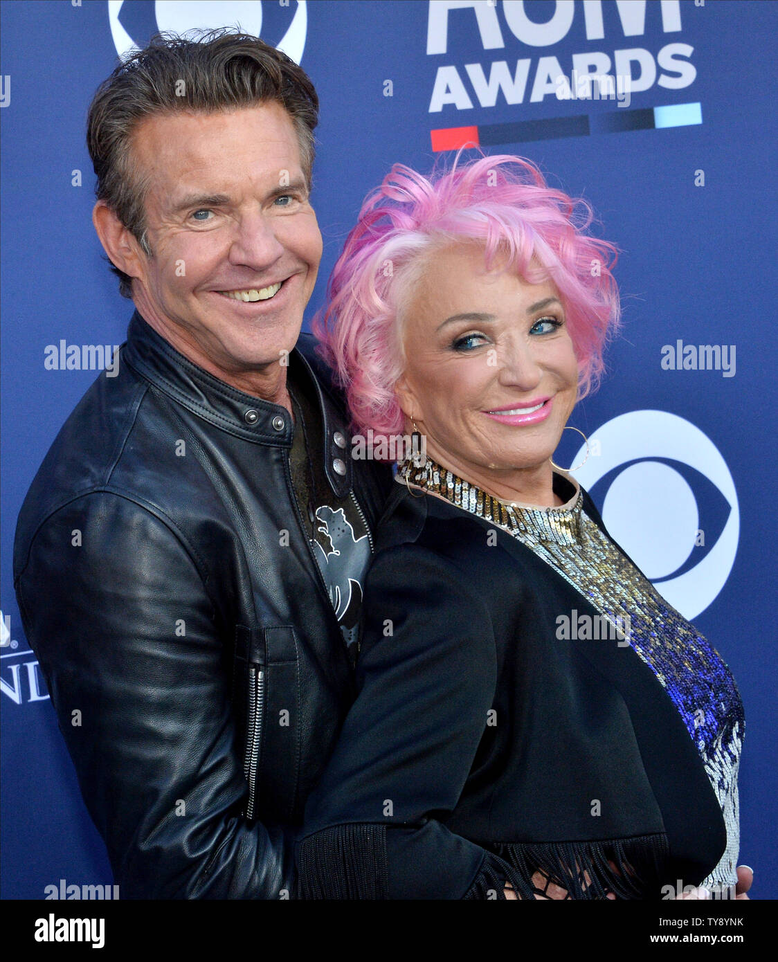Tanya Tucker and Dennis Quaid attend the 54th annual Academy of Country ...