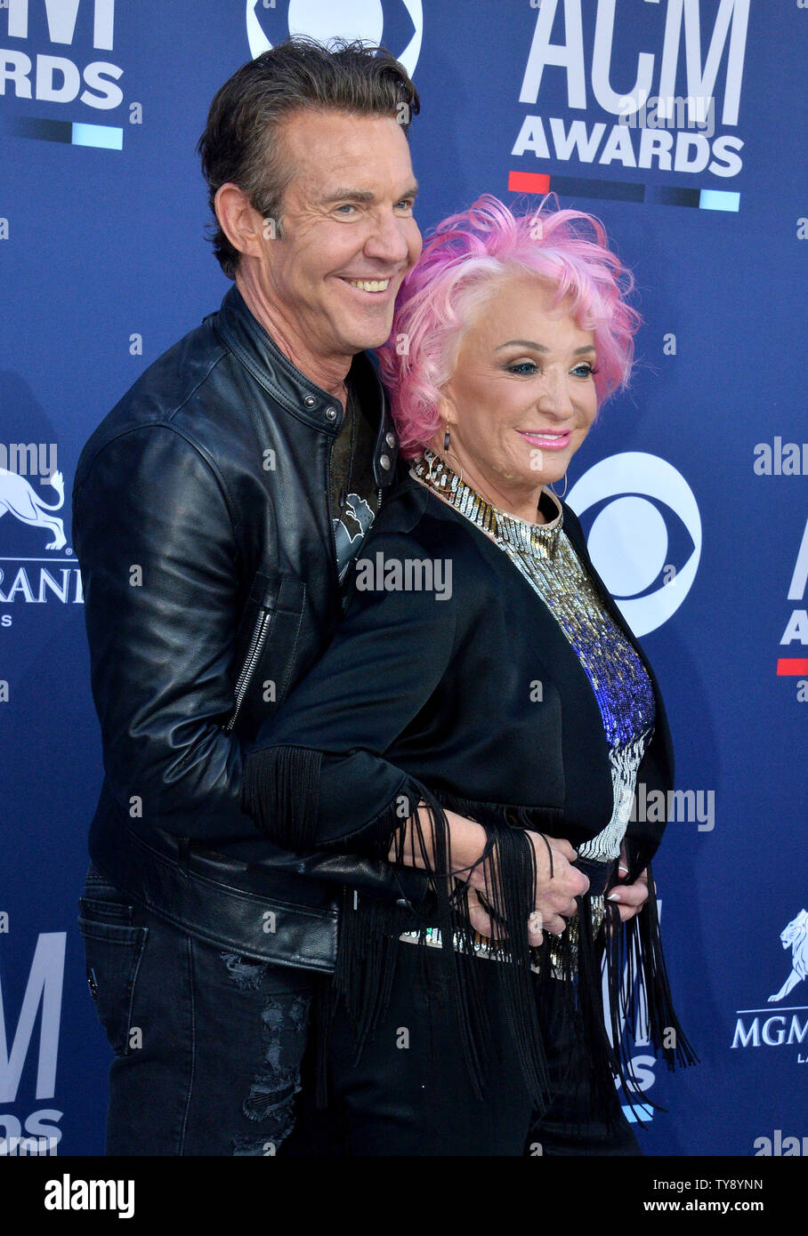 Tanya Tucker and Dennis Quaid attend the 54th annual Academy of Country ...