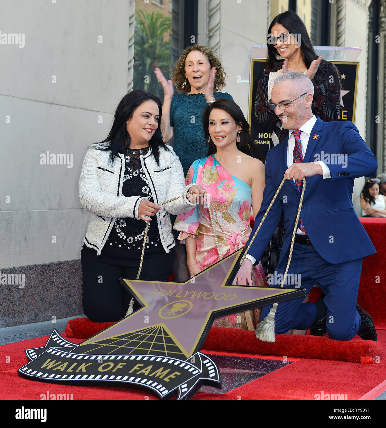 (L-R) Hollywood Chamber of Commerce President/CEO Rana Ghadban, Rhea ...