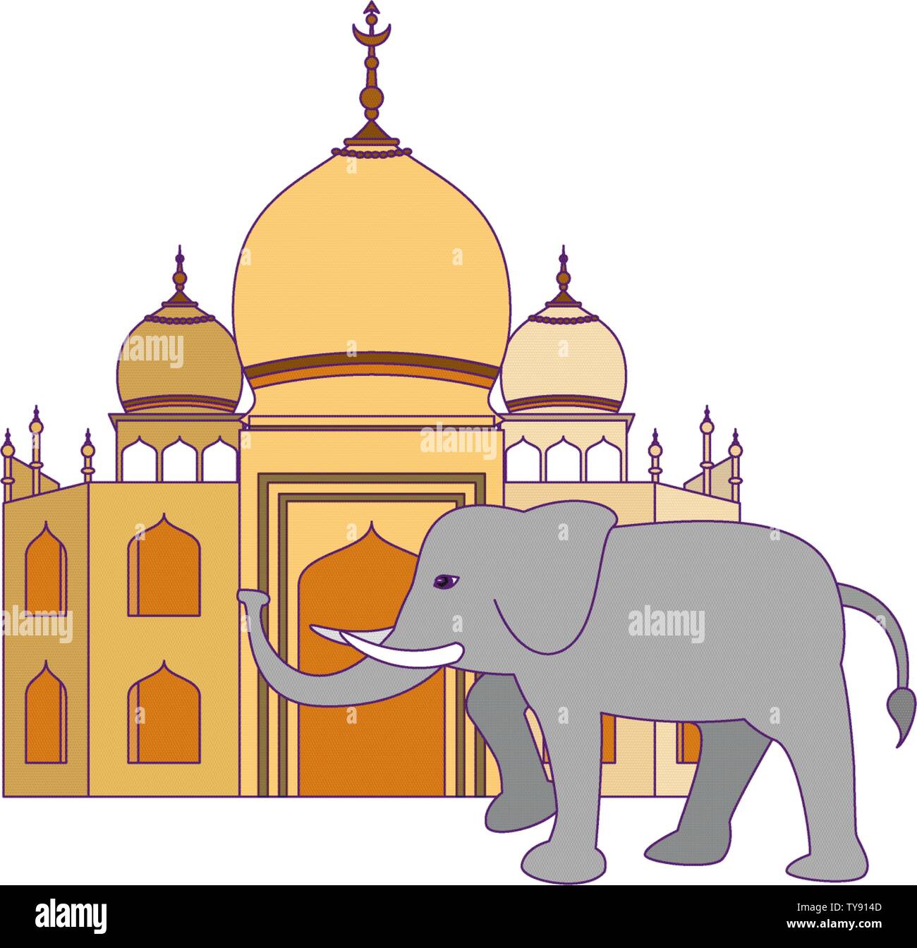 indian building monuments icon cartoon Stock Vector Image & Art - Alamy