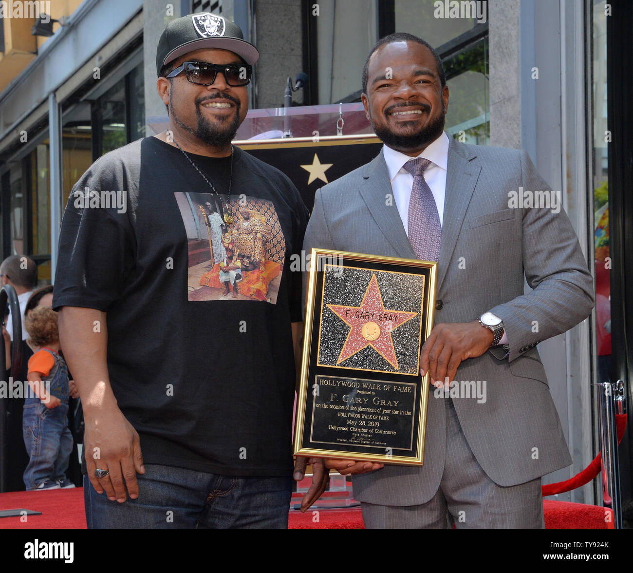 Director F. Gary Gray (R) is joined by rapper and actor Ice Cube during ...