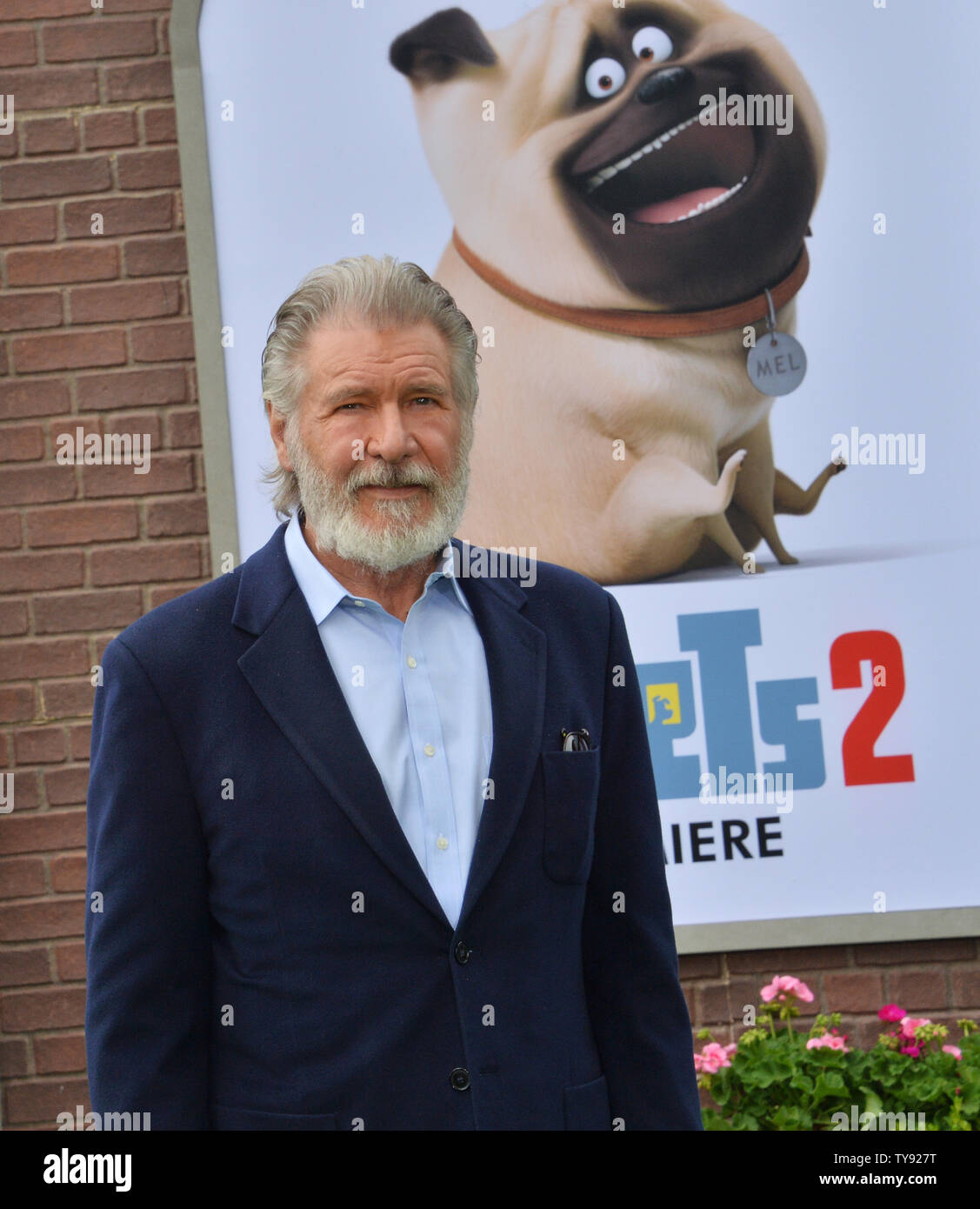 Cast member Harrison Ford, the voice of Rooster in the animated motion ...