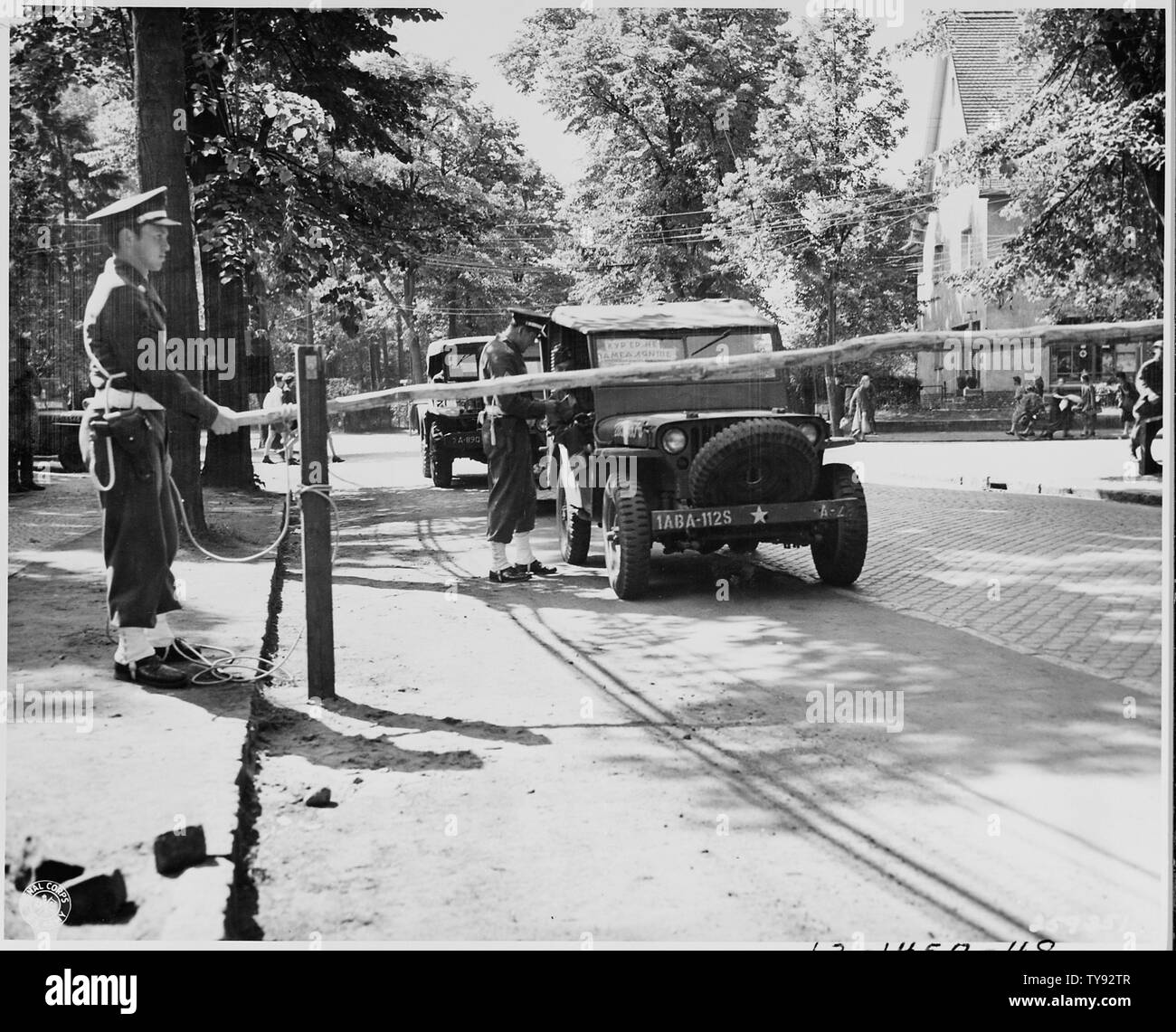 Military compound Black and White Stock Photos & Images - Alamy