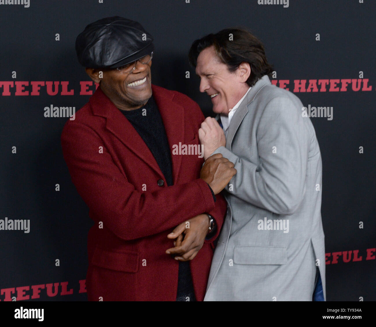 Cast members Samuel L. Jackson (L) and Michael Madsen attend the ...