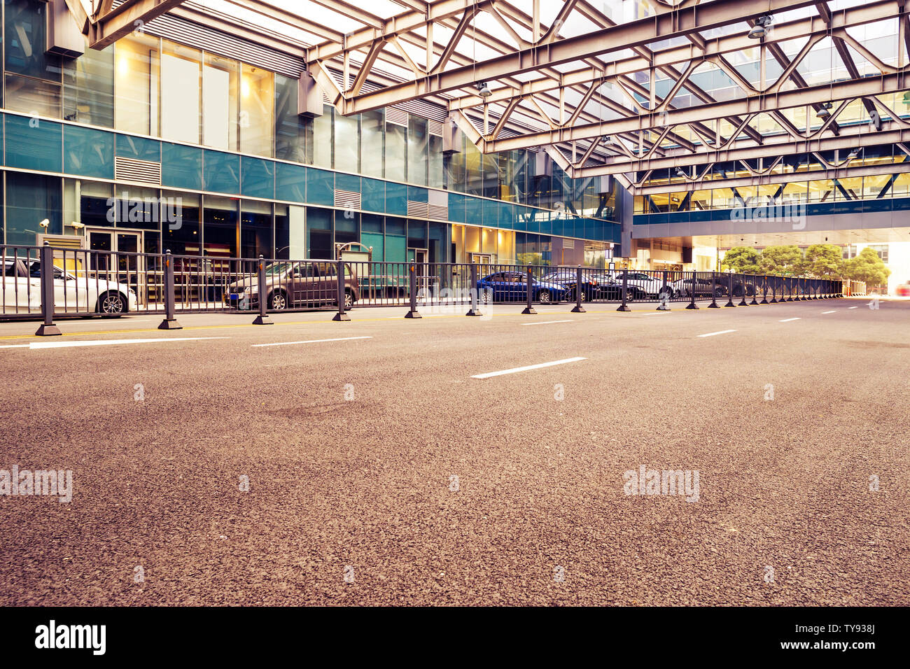 Building exterior architecture transportation billboard hi-res stock ...