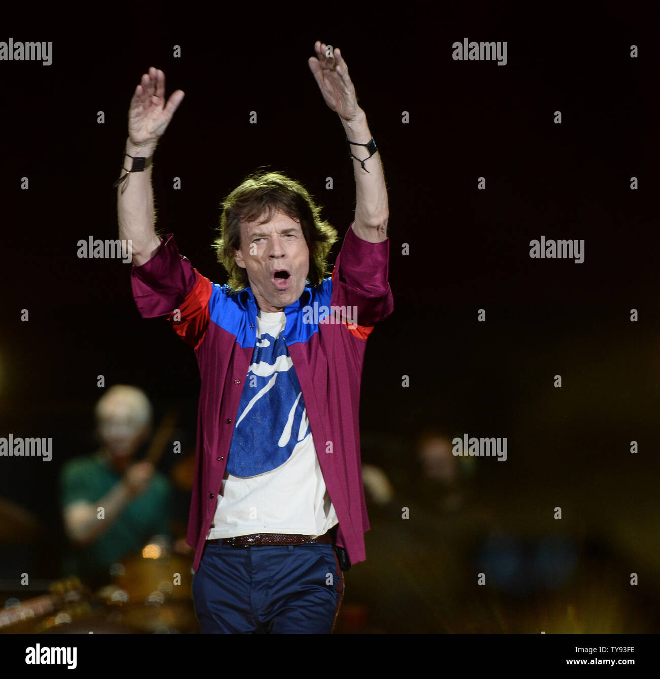 Musician Mick Jagger of The Rolling Stones performs onstage during ...