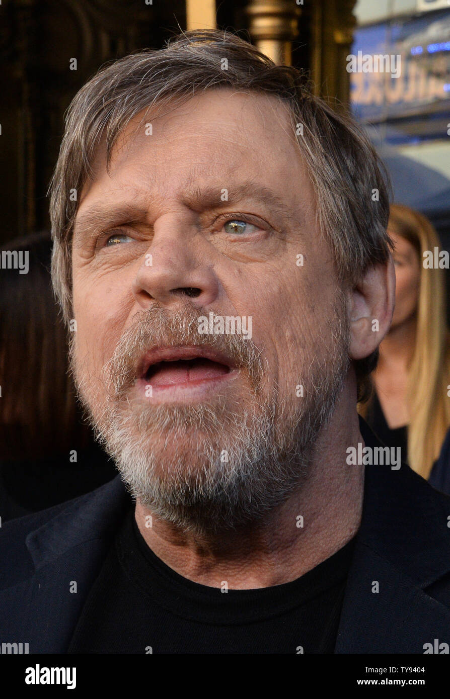 Actor Mark Hamill speaks with reporters following an unveiling ceremony ...