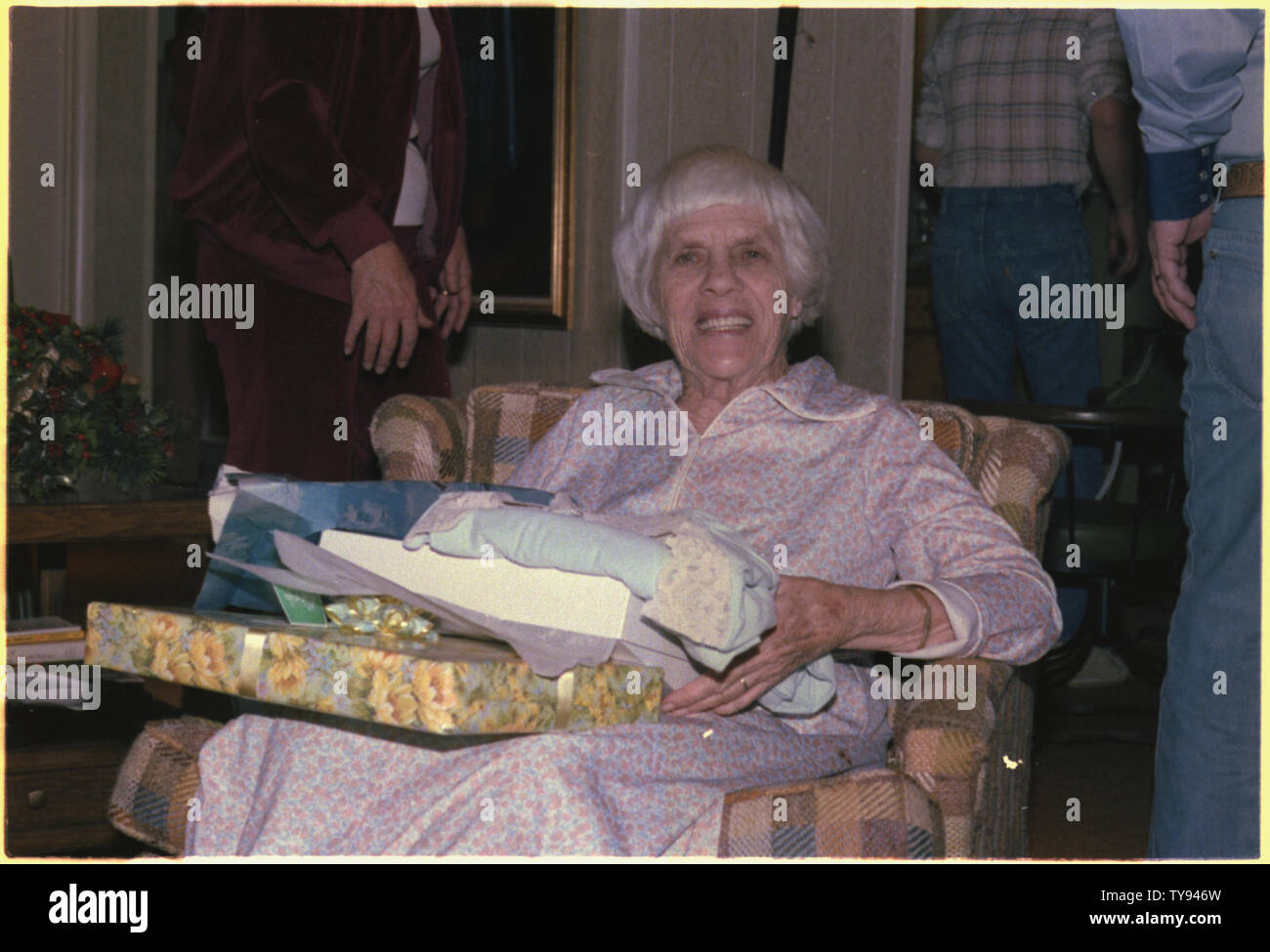 Miss Lillian Carter celebrates Christmas at Jimmy Carter's home Stock ...
