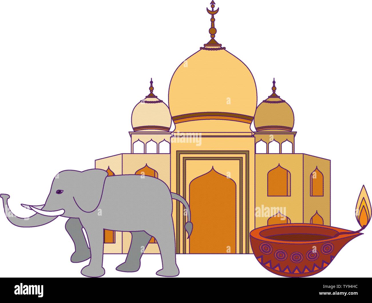 indian building monuments icon cartoon Stock Vector Image & Art - Alamy