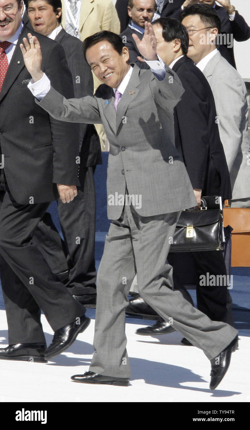 Prime minister taro aso arrives hi-res stock photography and images - Alamy