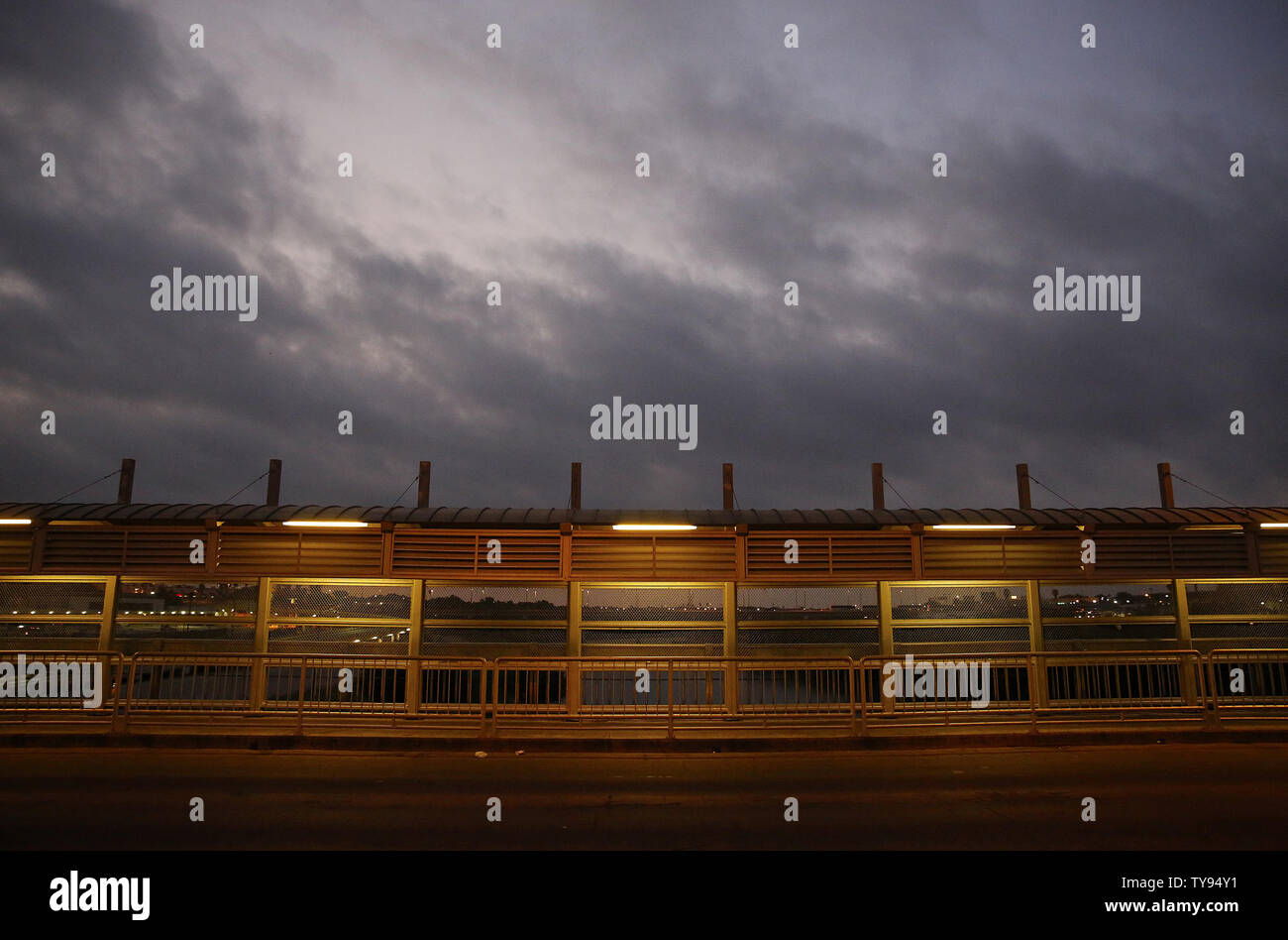 A general view of the Gateway to the Americas International Bridge ...