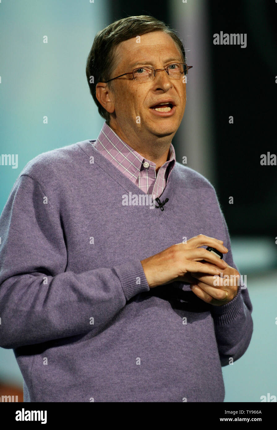 Microsoft chairman Bill Gates delivers the keynote address at the ...