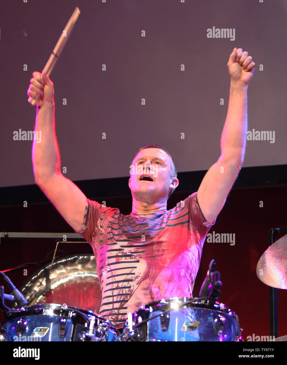 Drummer Carl Palmer of Asia performs at the House of Blues in Las Vegas ...