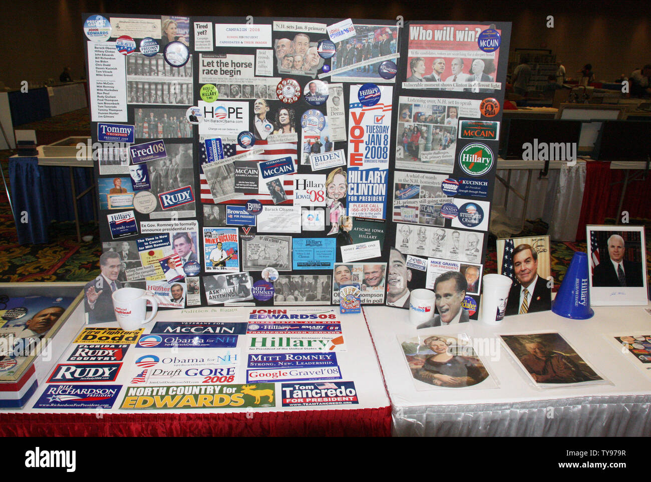 Political memorabilia collectors gather in Las Vegas on August 6, 2008 ...