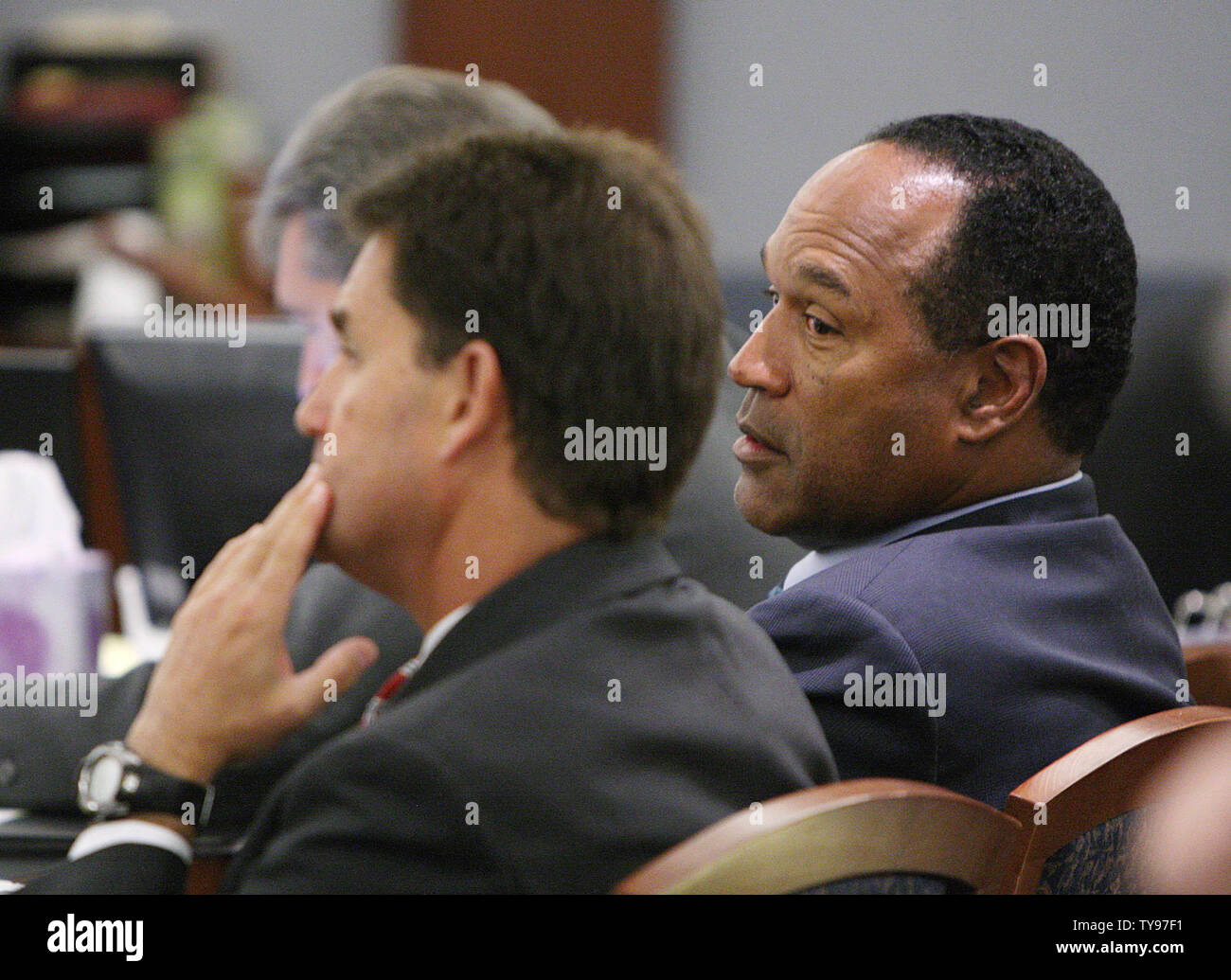 O.J. Simpson, right, and his attorney Yale Galanter appear in court ...
