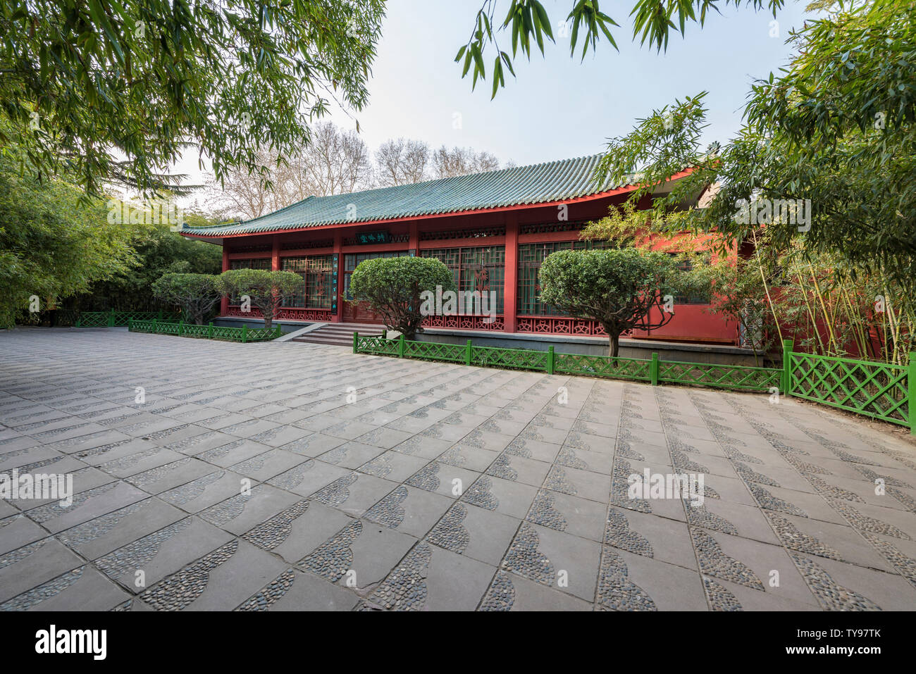 Classical architectural landscapes such as Hu Gong Temple, People's ...