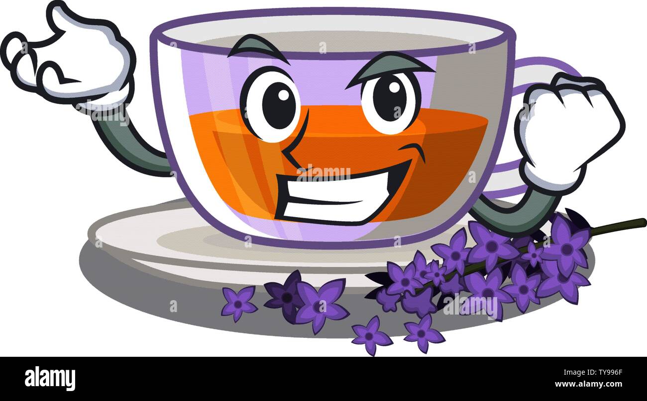 Successful lavender tea isolated with the cartoon Stock Vector Image ...