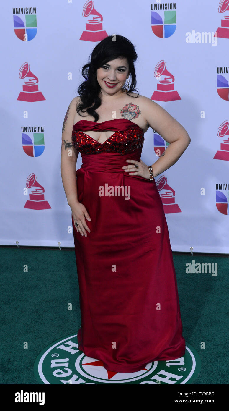Singer Carla Morrison arrives for the 2012 Latin Grammy Awards at the ...