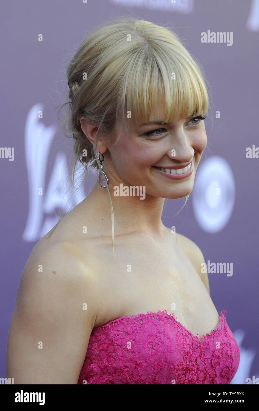 Actress Beth Behrs arrives at the 48th annual Academy of Country Music ...