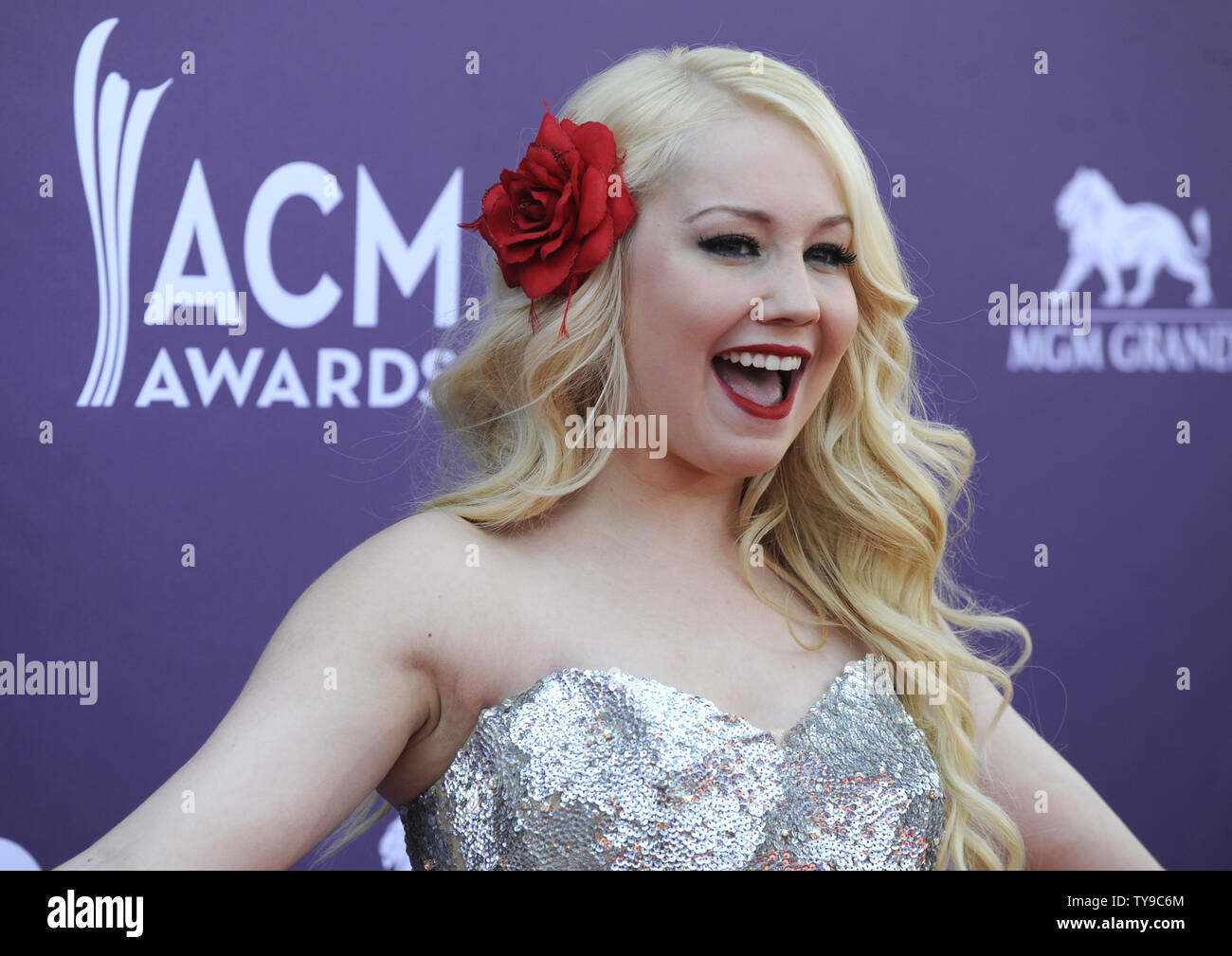 Singer RaeLynn arrives at the 48th annual Academy of Country Music ...