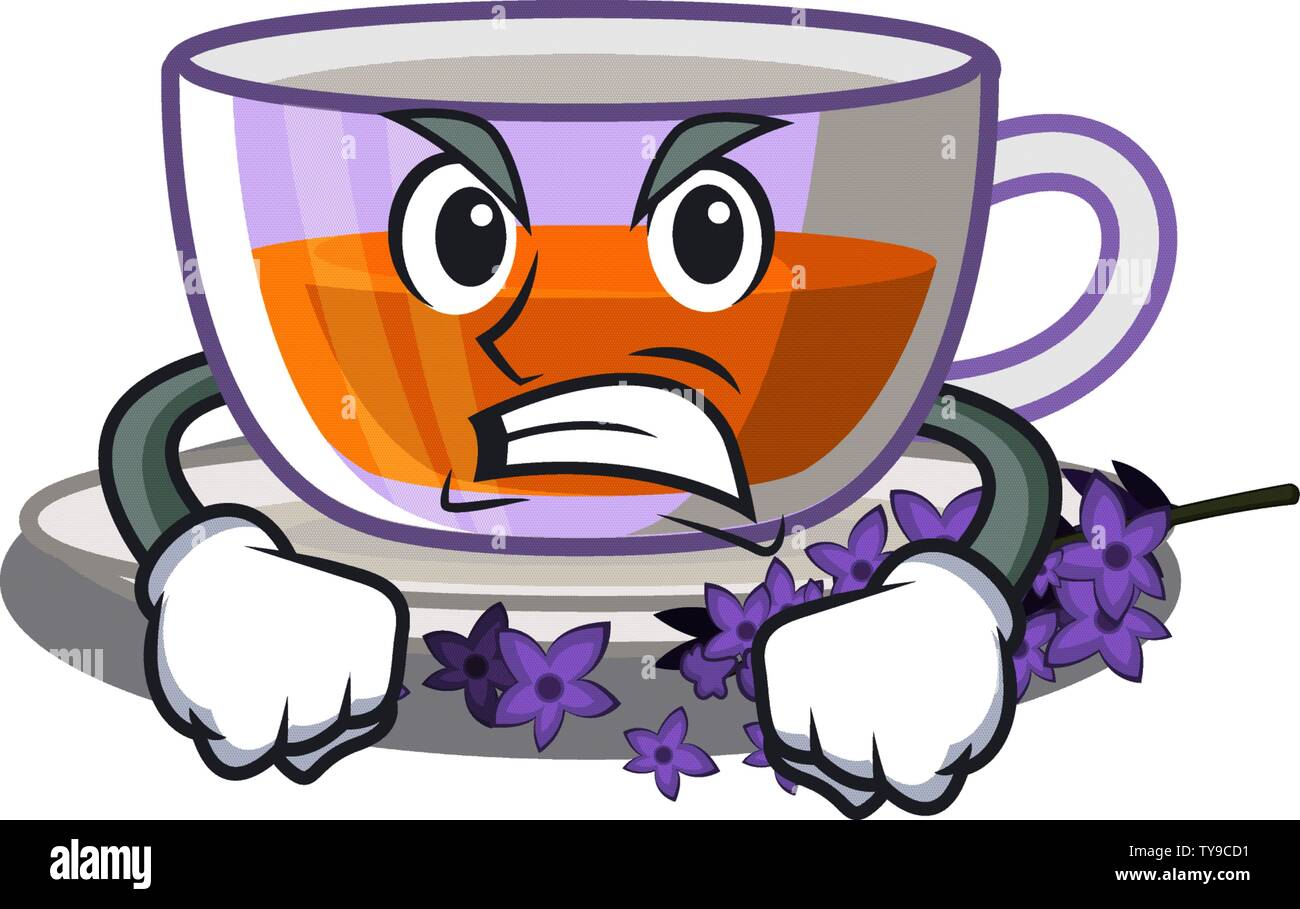 Angry lavender tea in the character fridge Stock Vector Image & Art - Alamy