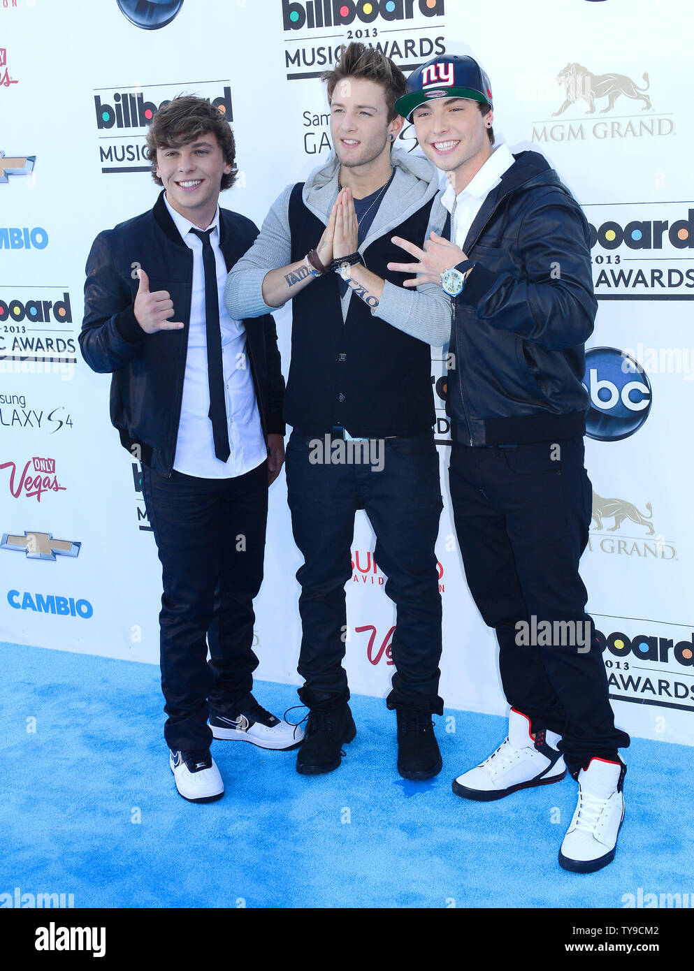 Keaton Stromberg, Drew Chadwick, and Wesley Stromberg of Emblem3 arrive ...