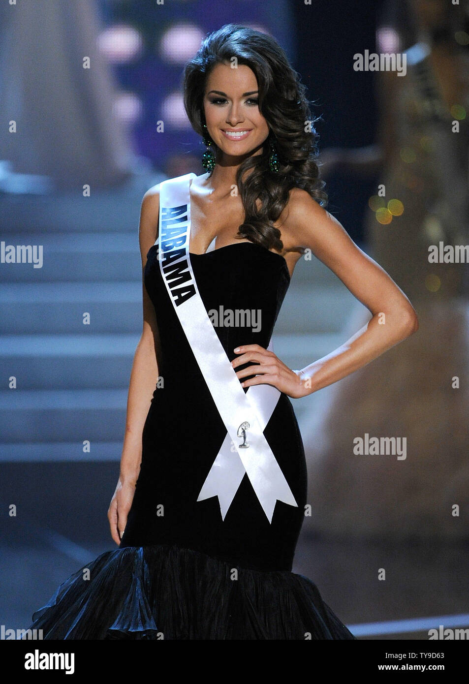 Miss Alabama USA Mary Margaret McCord competes in the eventing gown ...