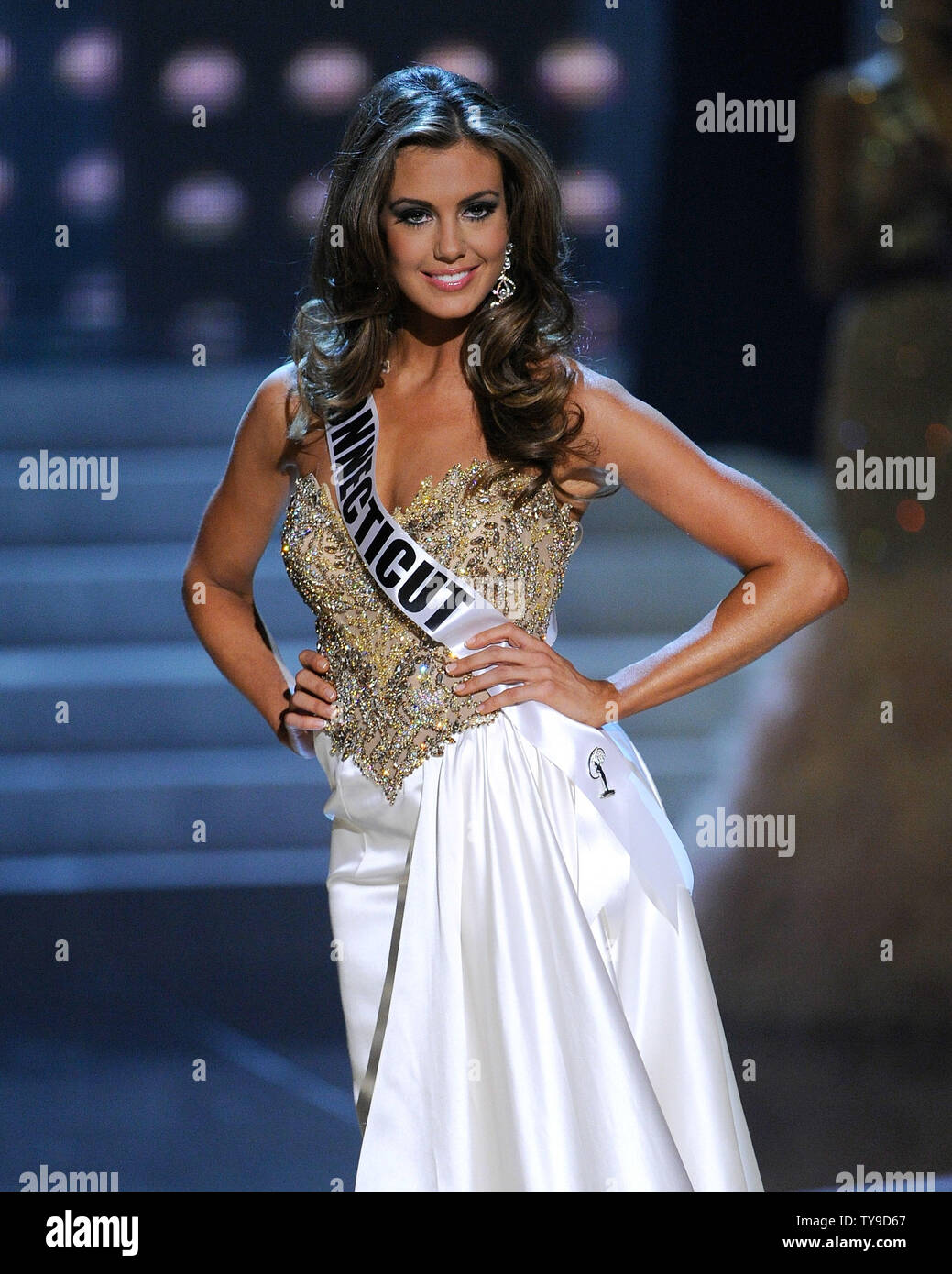 Miss Connecticut USA Erin Brady competes in the eventing gown portion ...