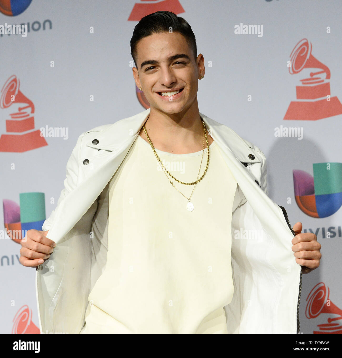 Singer Maluma appears backstage at the Latin Grammy Awards at the ...