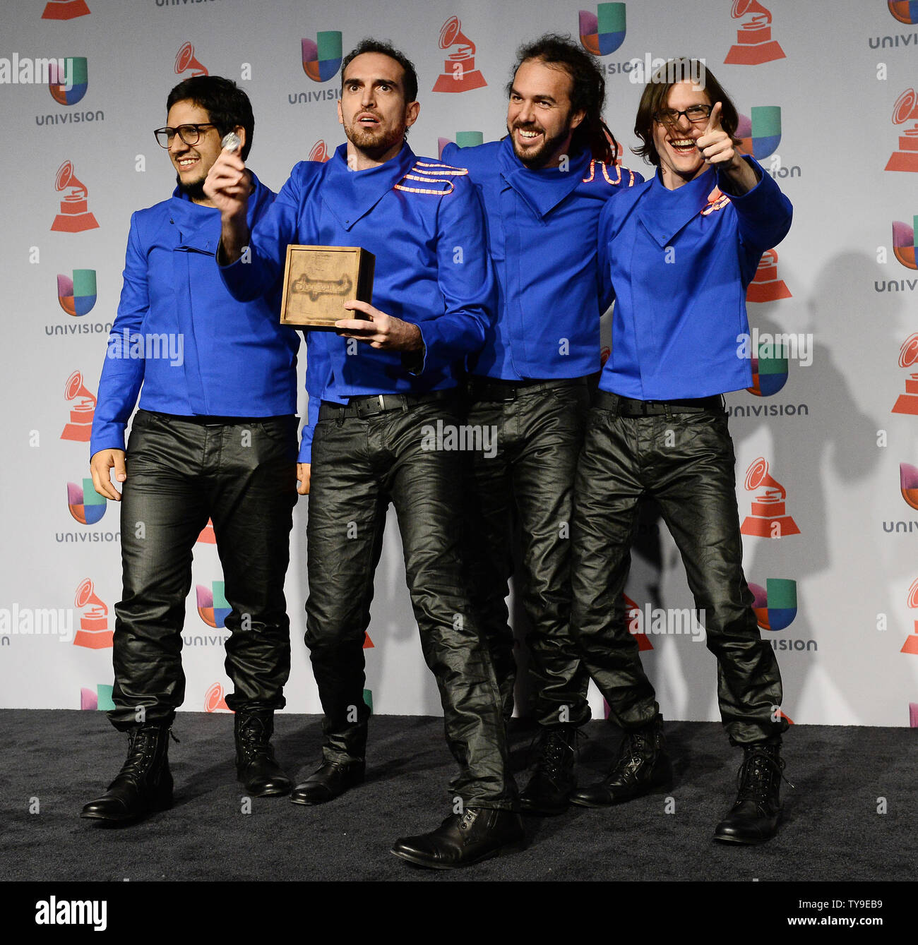 (L-R) Recording artists Rafael Urbina, Alain Gomez, Ricardo Martinez ...