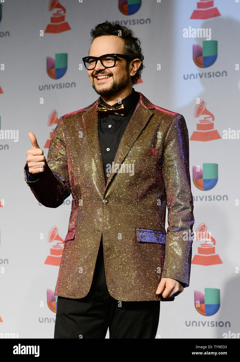 Singer/songwriter Aleks Syntek appears backstage at the Latin Grammy ...