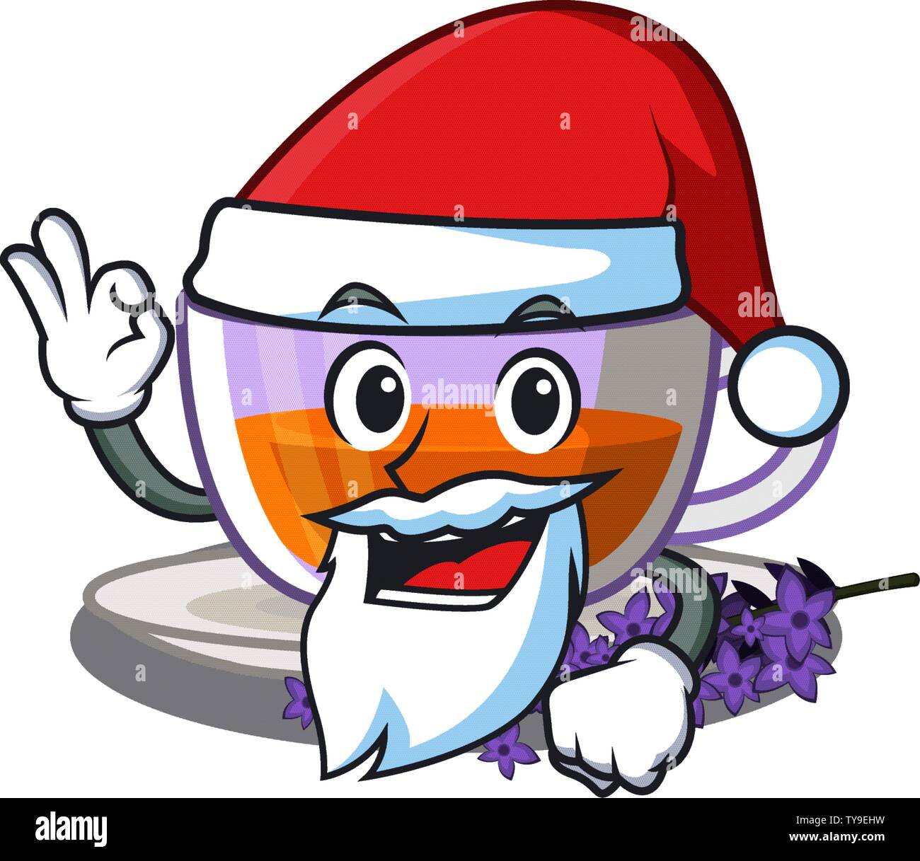 Santa levender tea is poured cartoon bottle Stock Vector Image & Art ...