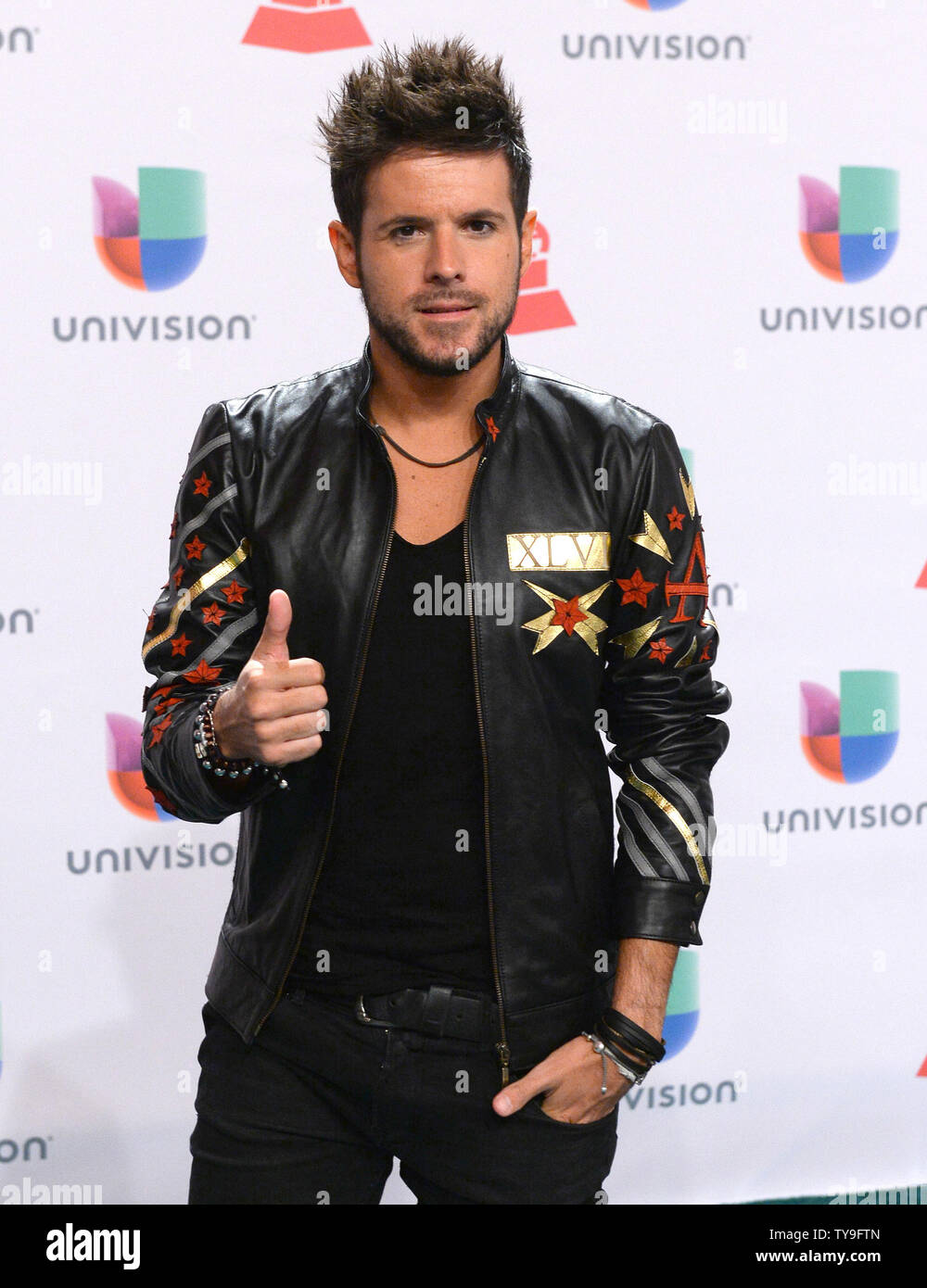 Singer Pablo Lopez arrives for the 15th annual Latin Grammy Awards at ...