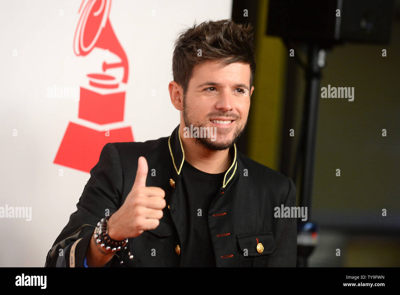 Singer Pablo Lopez arrives at the Latin Recording Academy Person of the ...