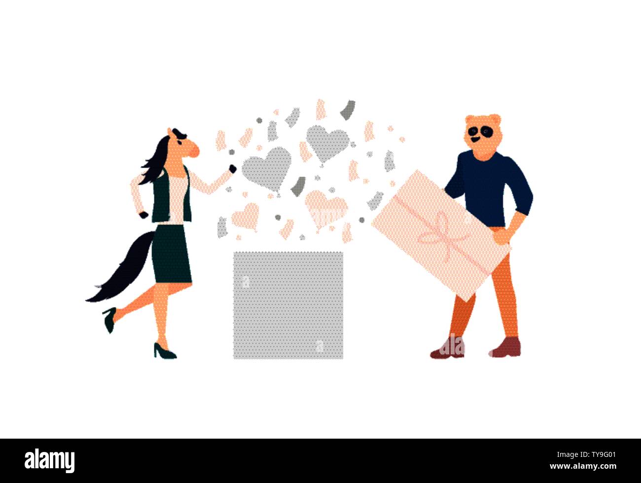 Man on horse box Stock Vector Images - Alamy