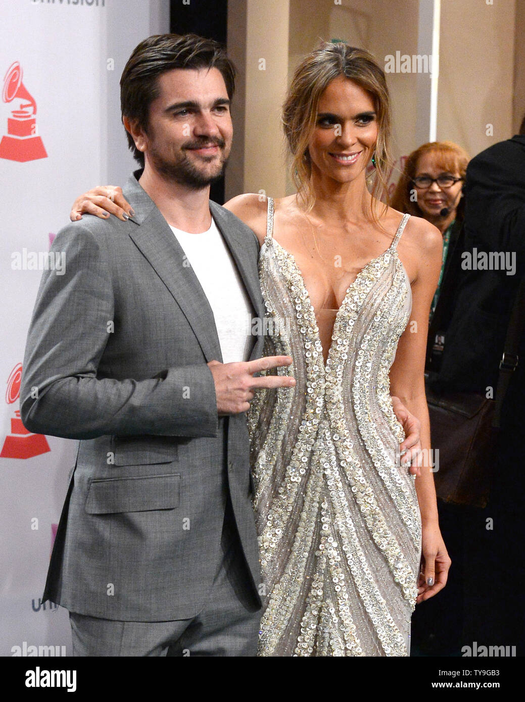 Singer Juanes and wife Karen Martinez arrive for the 15th annual Latin ...