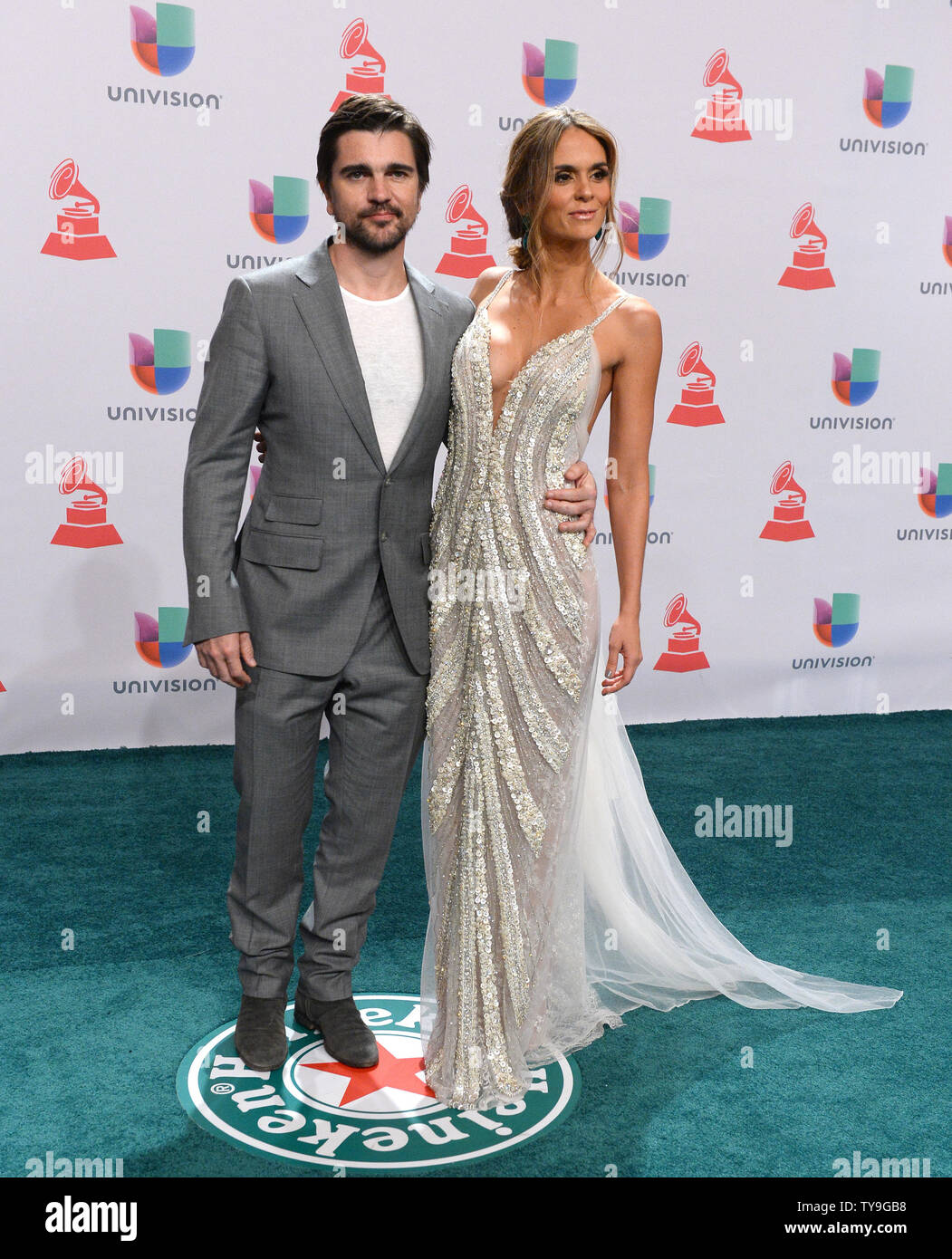 Singer Juanes and wife Karen Martinez arrive for the 15th annual Latin ...