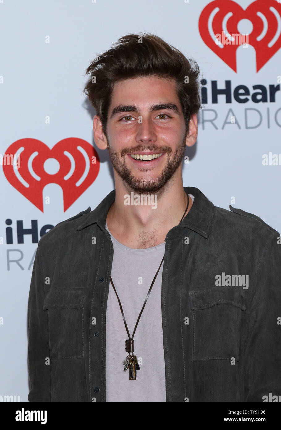 Alvaro Soler arrives in the press room for the iHeartRadio Music ...