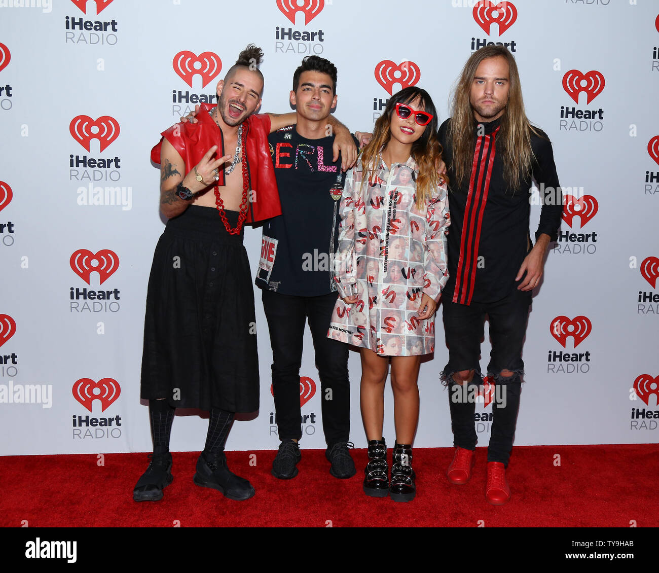 Joe Jonas and DNCE arrive for the iHeartRadio Music Festival at the MGM ...