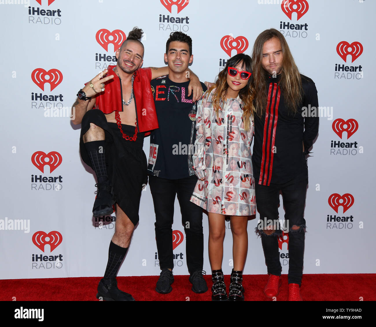 Joe Jonas and DNCE arrive for the iHeartRadio Music Festival at the MGM ...