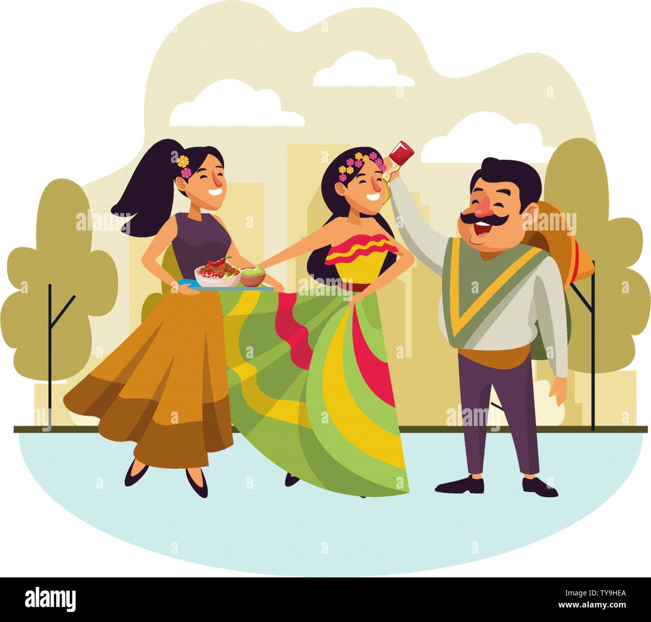 mexican traditional culture icon cartoon Stock Vector Image & Art - Alamy